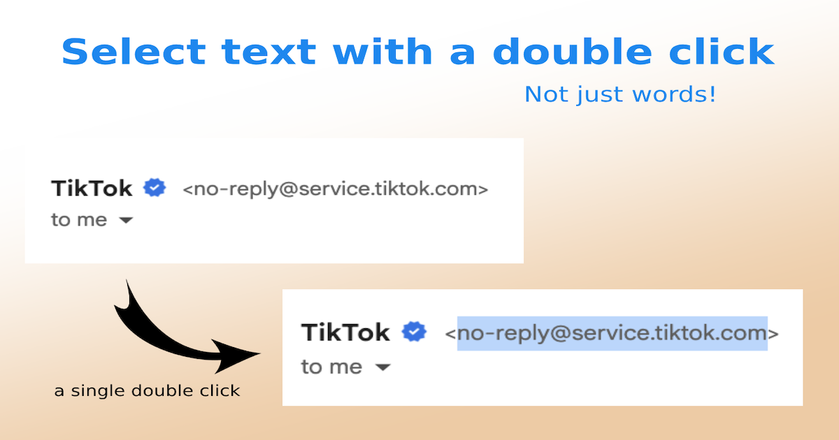 Better Double Click Select | Chrome Extension